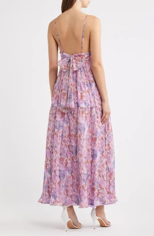 Lulus Shannon Tie Back Maxi Cocktail Dress