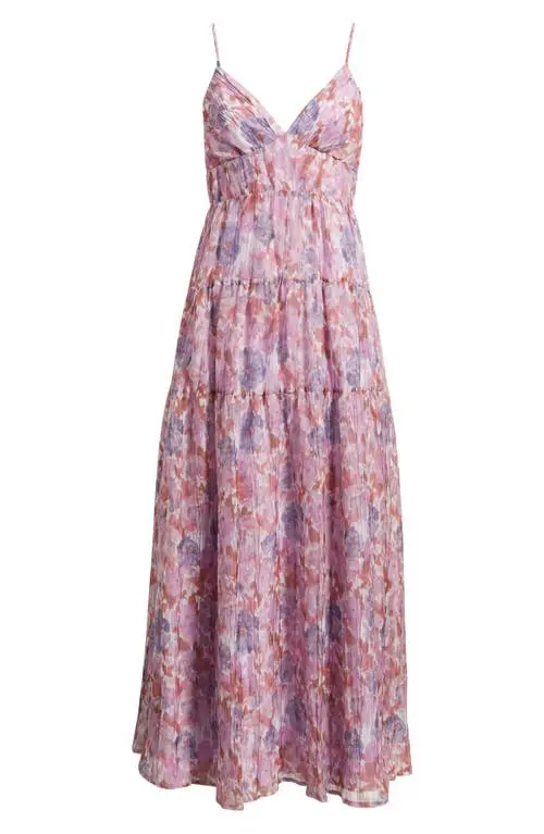 Lulus Shannon Tie Back Maxi Cocktail Dress