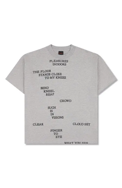 PLEASURES Indoors Graphic T-shirt - Heather