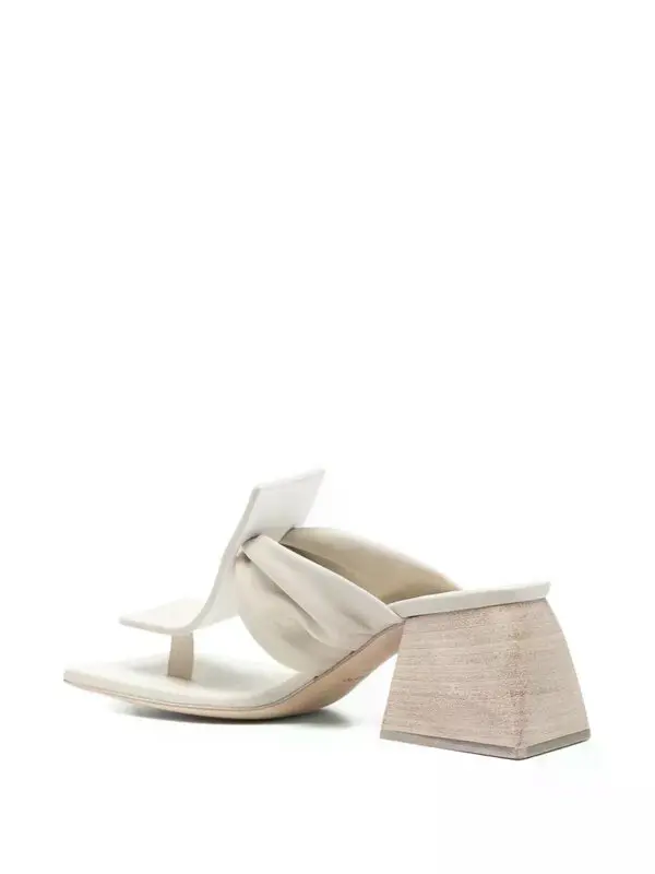 UMA WANG Square-toe Thong Strap Block Heel Sandals