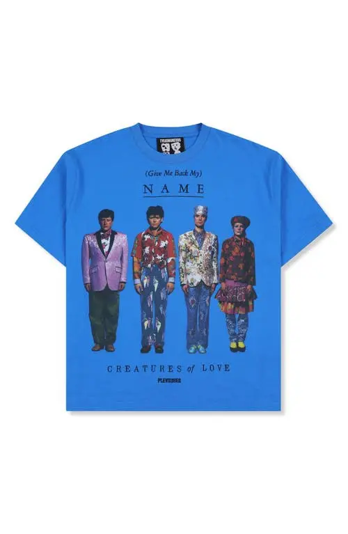 PLEASURES Creatures Heavyweight Graphic T-shirt - Blue