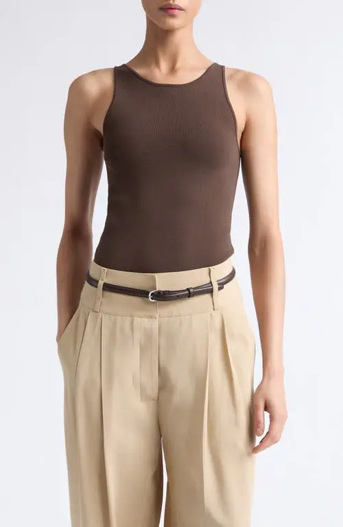 TOTEME Classic Compact Knit Tank - Walnut