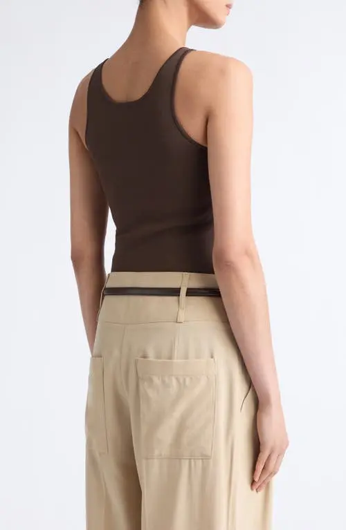 TOTEME Classic Compact Knit Tank - Walnut