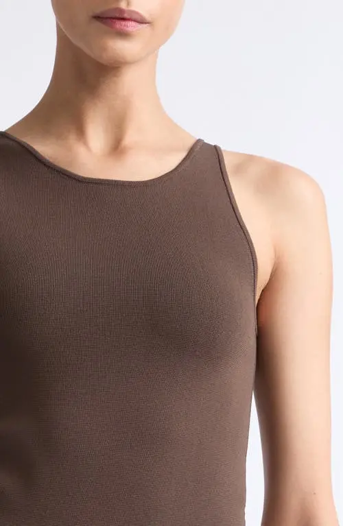 TOTEME Classic Compact Knit Tank - Walnut