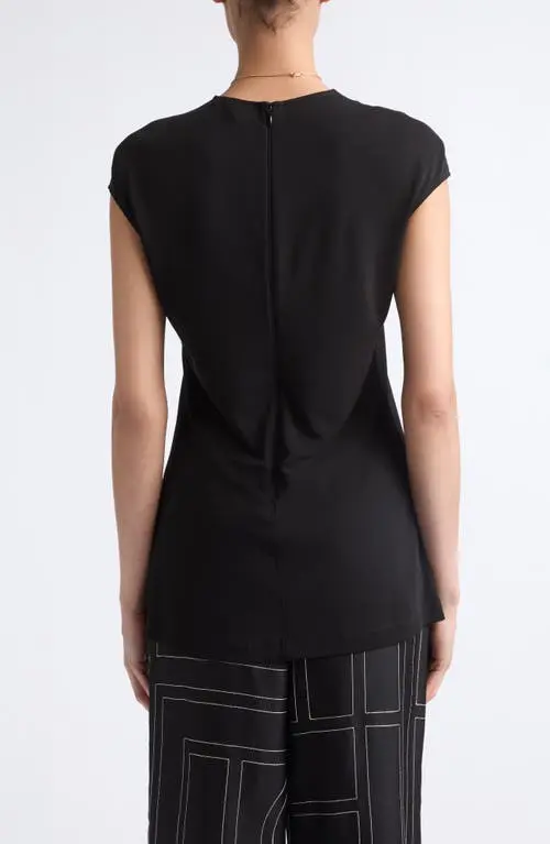TOTEME Everyday Fluid Jersey Top - Black
