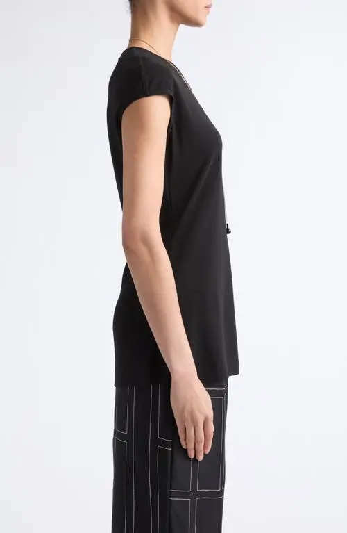 TOTEME Everyday Fluid Jersey Top - Black