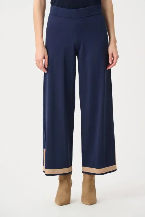 Joseph Ribkoff Sweater Knit Colour Block Culotte Pants