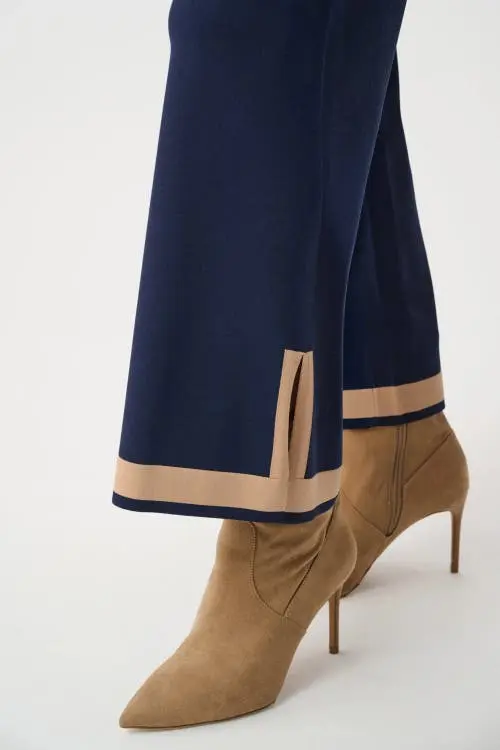 Joseph Ribkoff Sweater Knit Colour Block Culotte Pants