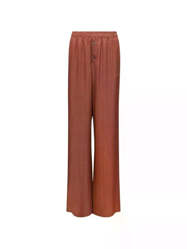 MAISON MARGIELA Wide-leg Jacquard Trousers - Brown