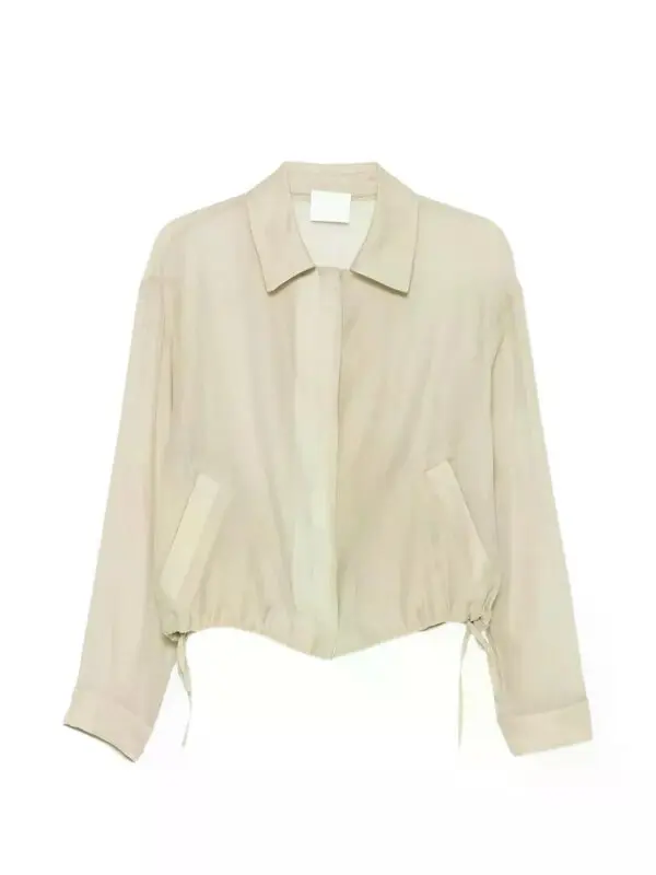 Sú Drawstring-hem Shirt-style Jacket