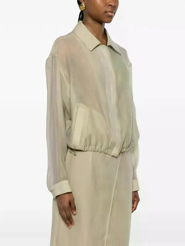 Sú Drawstring-hem Shirt-style Jacket