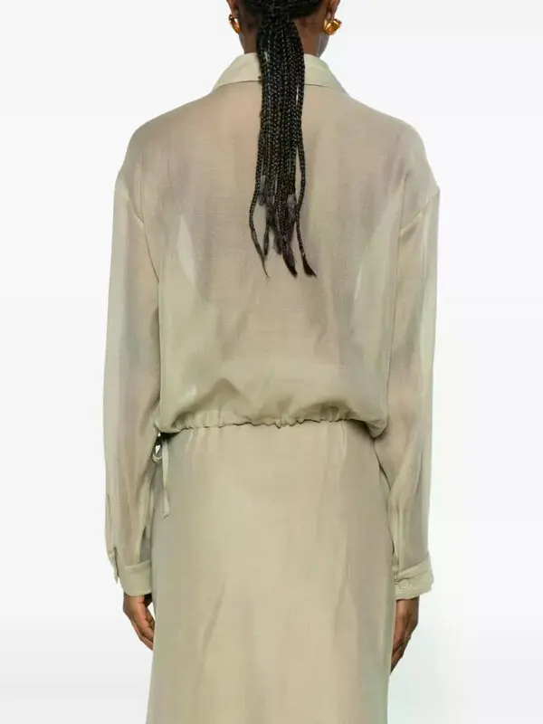 Sú Drawstring-hem Shirt-style Jacket