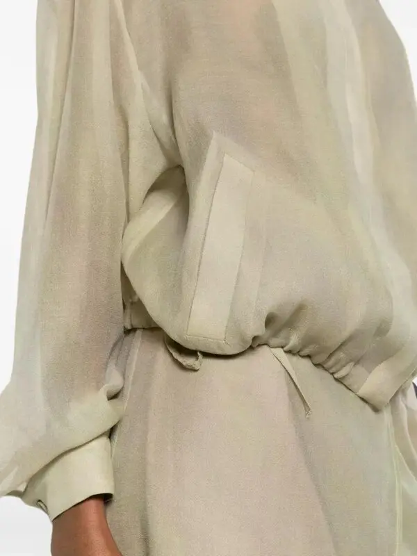 Sú Drawstring-hem Shirt-style Jacket