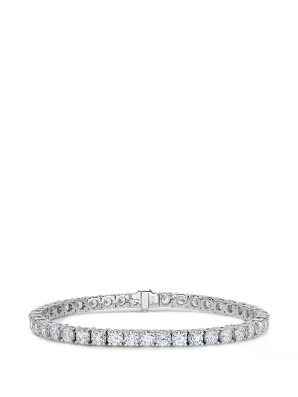 JEWELS AFICIONADO Diamond Tennis Bracelet In 18k White Gold - Silver