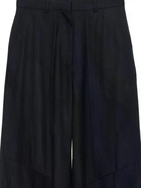 KIKO KOSTADINOV Navy Pinstriped Panelled Trousers