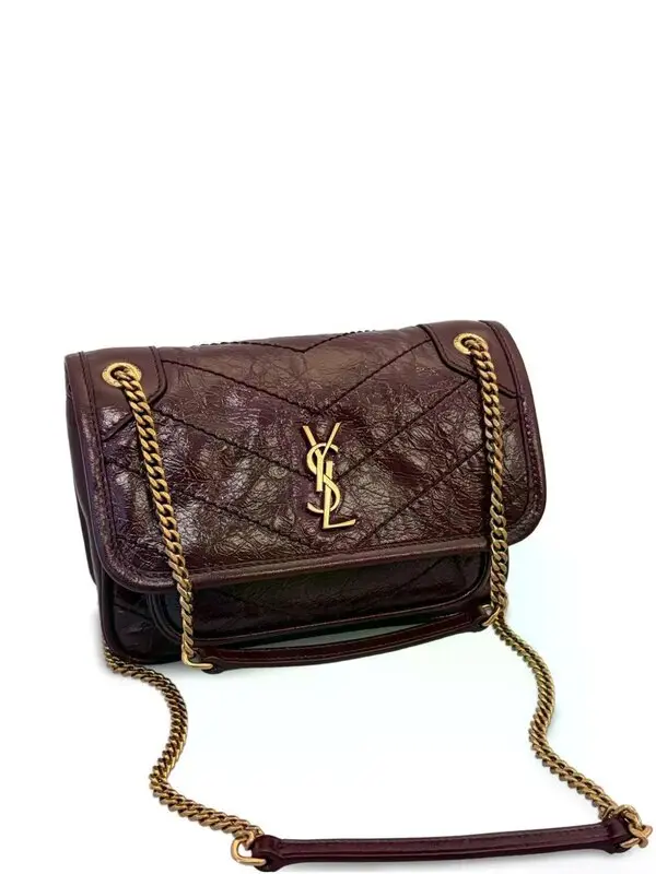 Saint Laurent Mini Niki Leather Shoulder Bag - Red