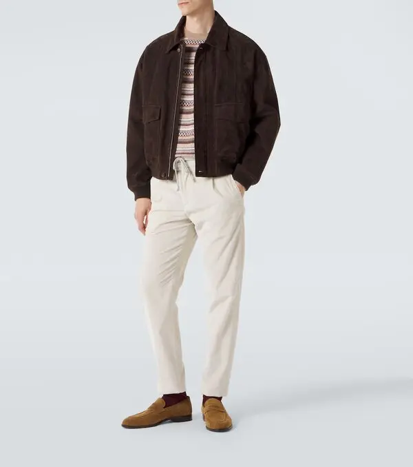 Eleventy Cotton-blend Corduroy Tapered Pants