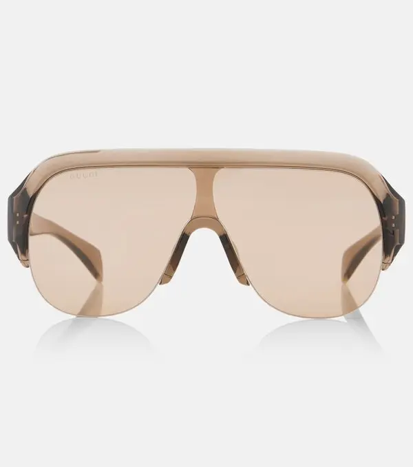 Gucci Shield Sunglasses - Beige