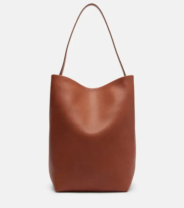 THE ROW N/s Park Large Leather Tote Bag - Brown