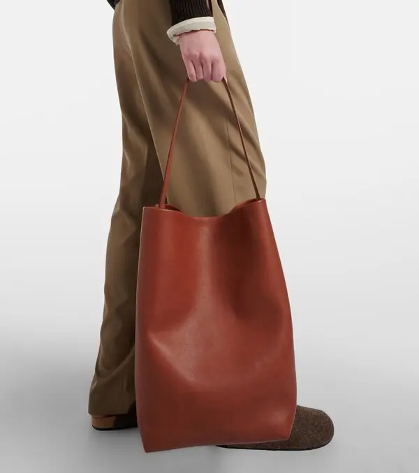 THE ROW N/s Park Large Leather Tote Bag