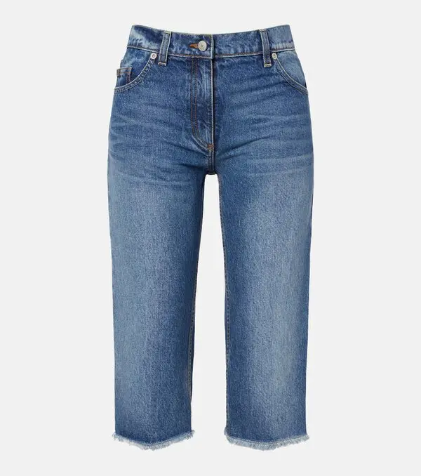 Magda Butrym Faded Capri Jeans - Blue