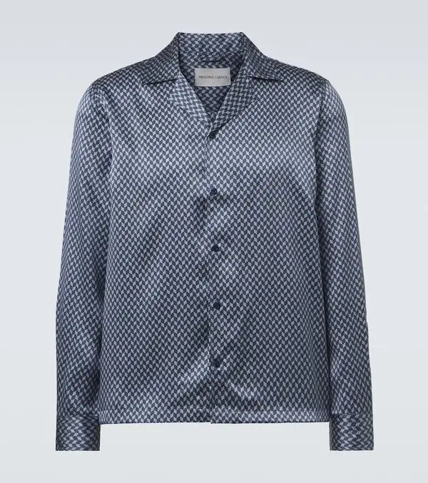 Frescobol Carioca Safra Silk Shirt - Blue