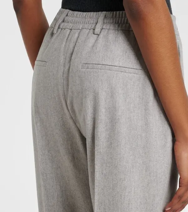Eleventy Wool And Cashmere Tapered Pants