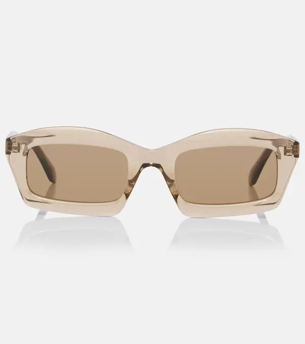 Alaïa Logo Rectangular Sunglasses - Brown