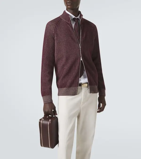 Brunello Cucinelli Leather Toiletry Bag