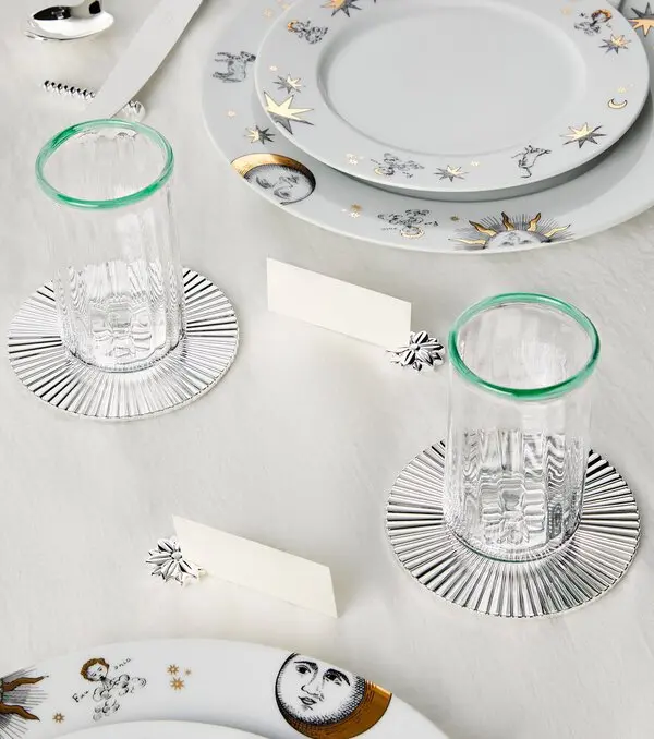 Christofle Malmaison Set Of 2 -plated Coasters