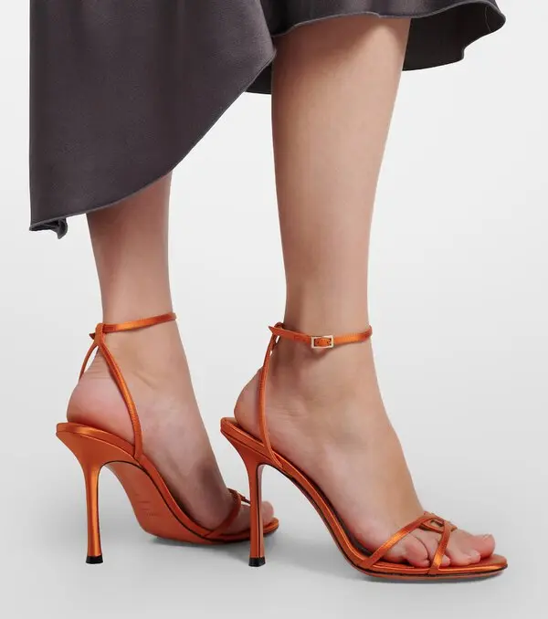 JIMMY CHOO 1998 Leo Satin Sandals