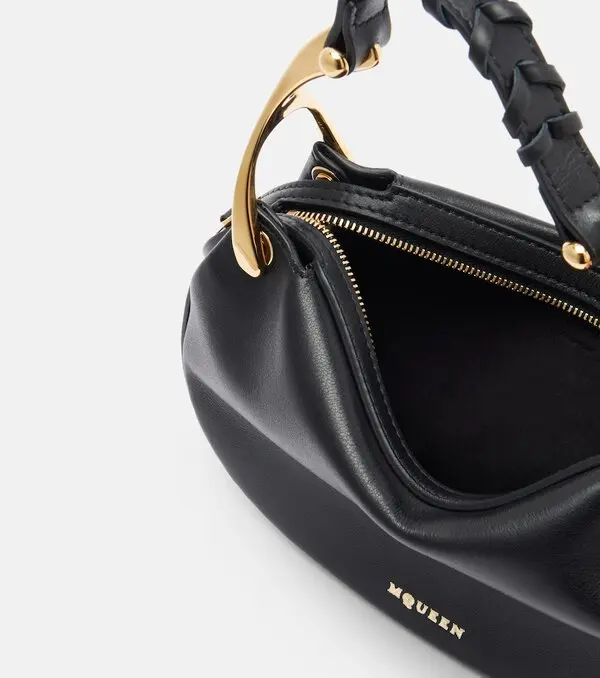 Alexander McQueen Wishbone Mini Leather Top-handle Bag - Black
