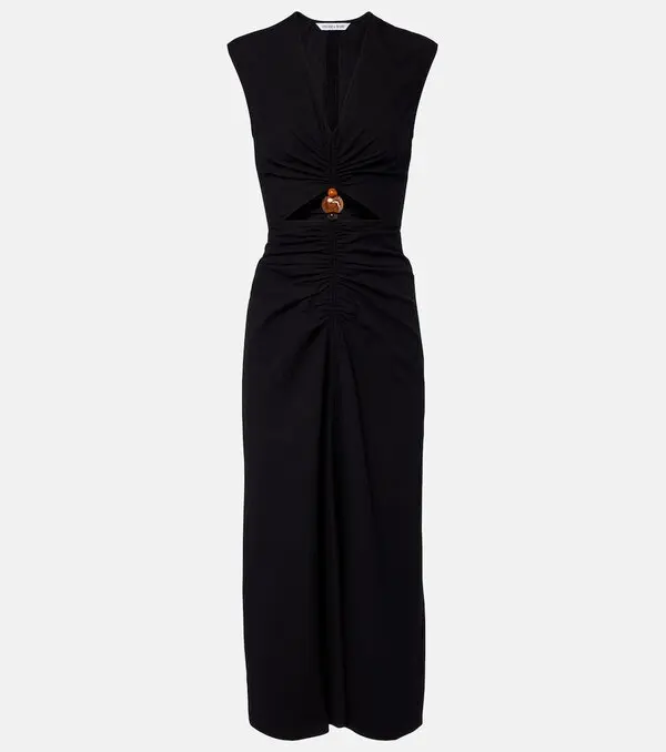 Veronica Beard Marisabel Cotton-blend Midi Dress - Black