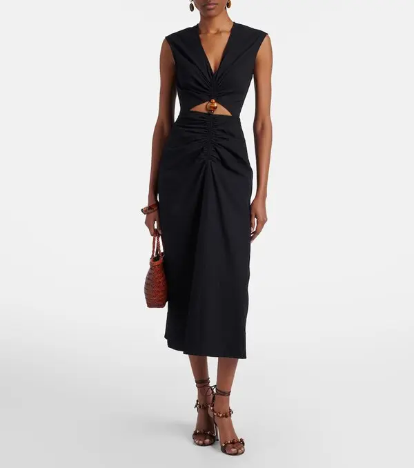 Veronica Beard Marisabel Cotton-blend Midi Dress