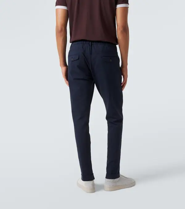 Eleventy Cotton-blend Slim Pants
