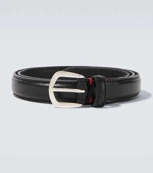 Eleventy Leather Belt - Black
