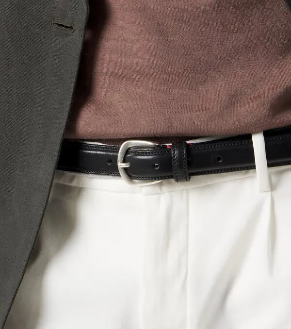 Eleventy Leather Belt