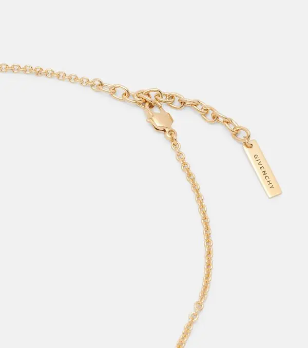 Givenchy Chain Link Pearl Pendant Necklace