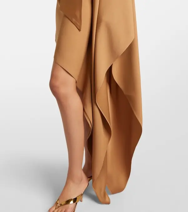 TALLER MARMO Asymmetric Crêpe Cady Minidress - Beige