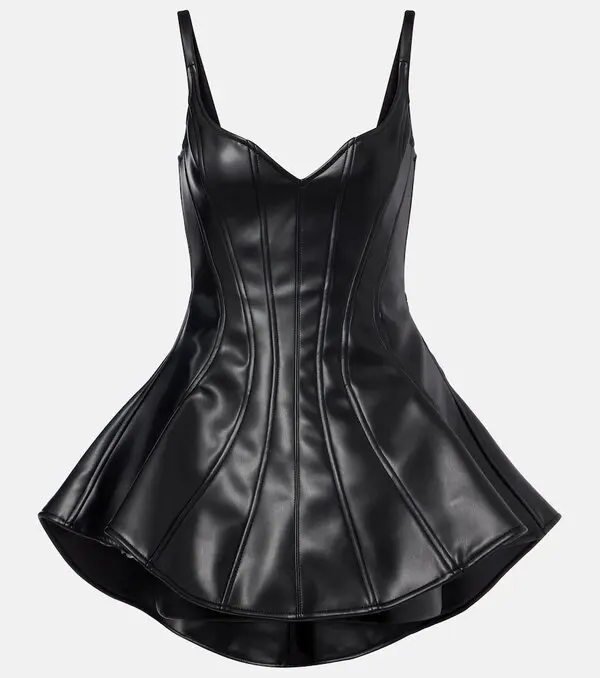 David Koma Ruffled Midi Dress - Black