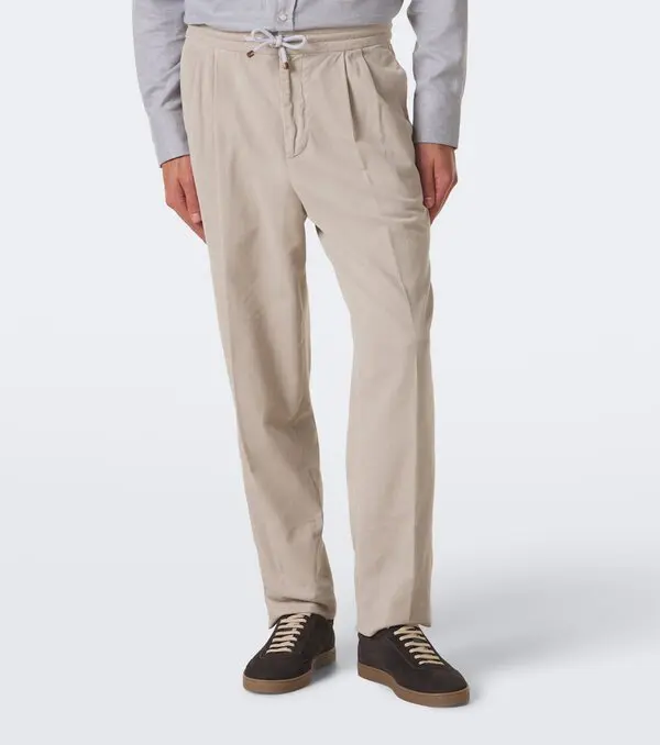 Brunello Cucinelli Cotton Corduroy Tapered Pants