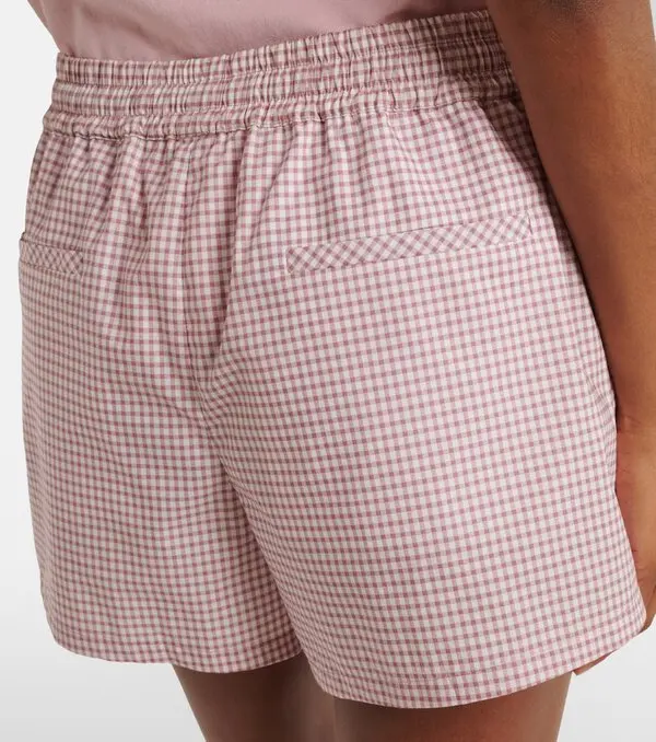 Valentino Garavani Gingham Cotton Shorts - Pink