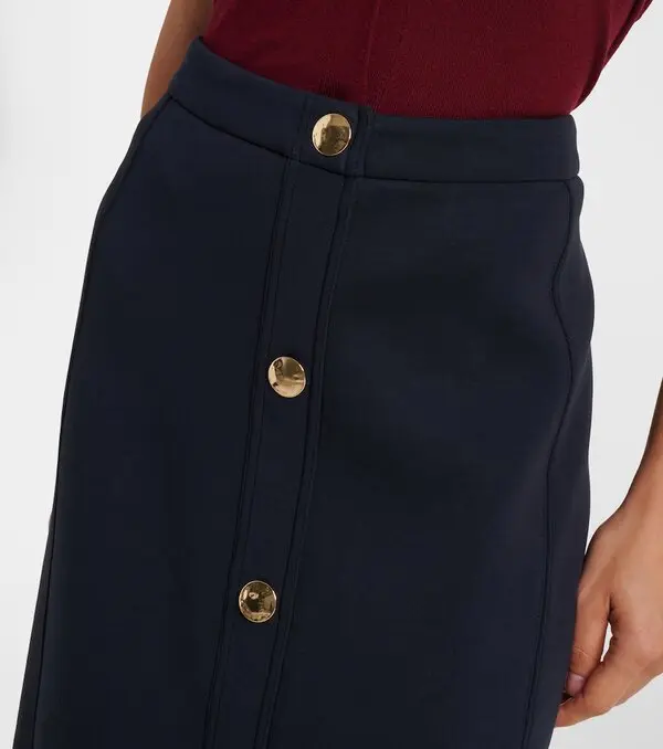 Max Mara Cotton-blend Midi Skirt