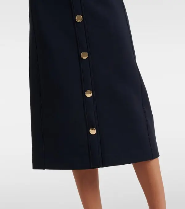 Max Mara Cotton-blend Midi Skirt