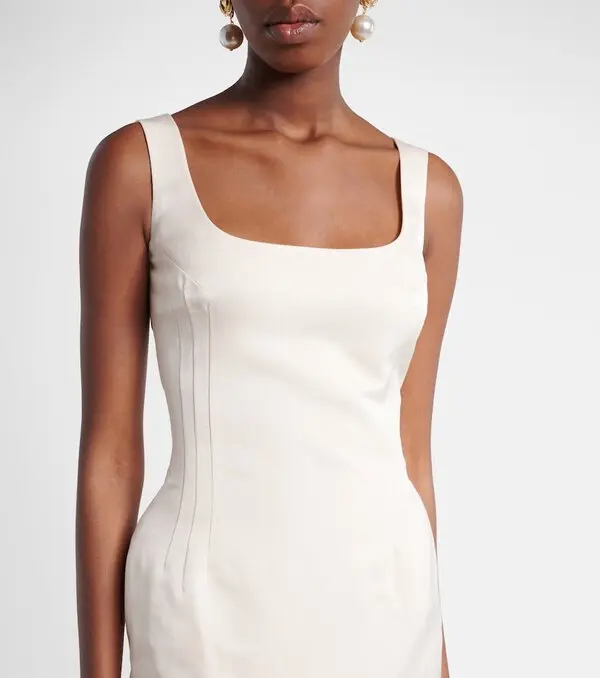 Magda Butrym Lace-trimmed Cotton And Silk Midi Dress