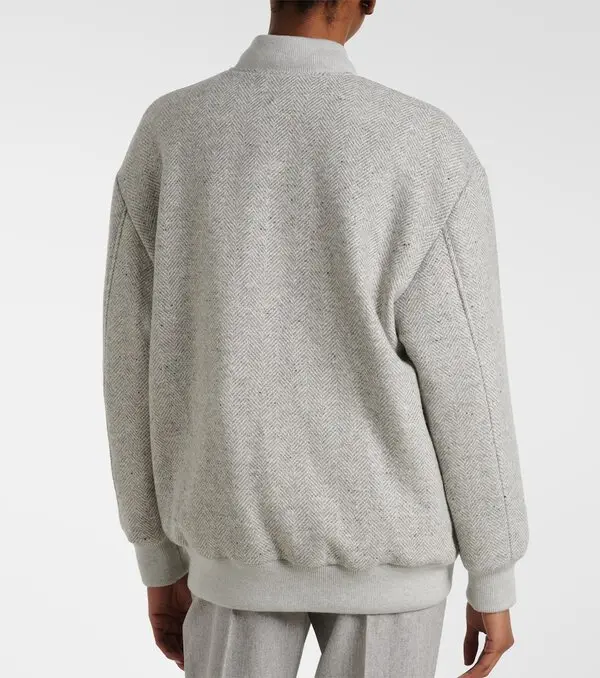 Eleventy Herringbone Wool-blend Down Jacket
