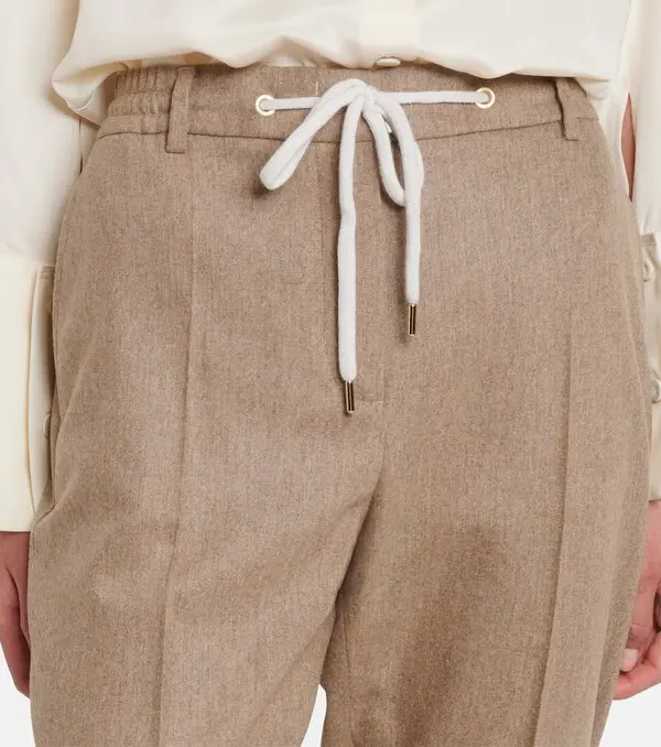 Eleventy Wool And Cashmere Tapered Pants