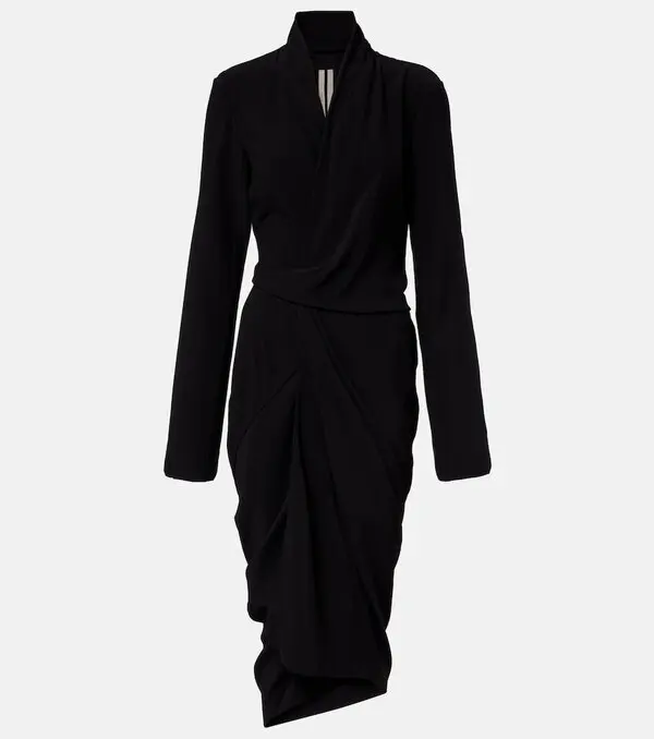 Rick Owens Draped Wrap Dress - Black
