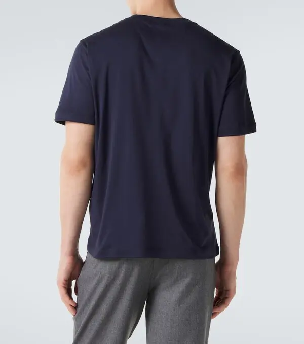 Eleventy Cotton-blend T-shirt - Blue
