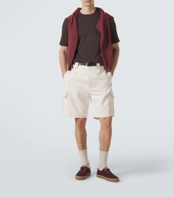 Brunello Cucinelli Logo Cotton Jersey T-shirt - Brown